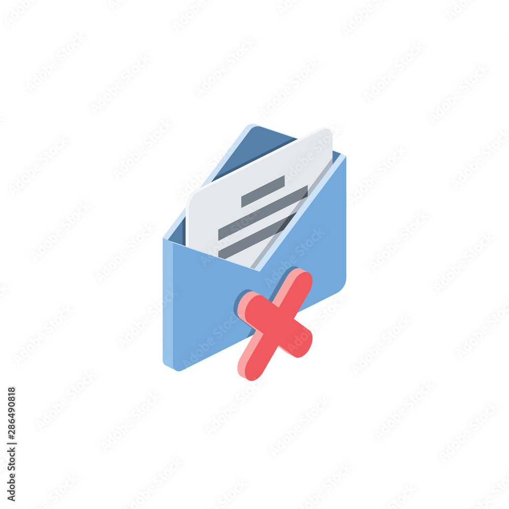 Email removed. Vector 3d isometric, color web icons set, new flat style ...