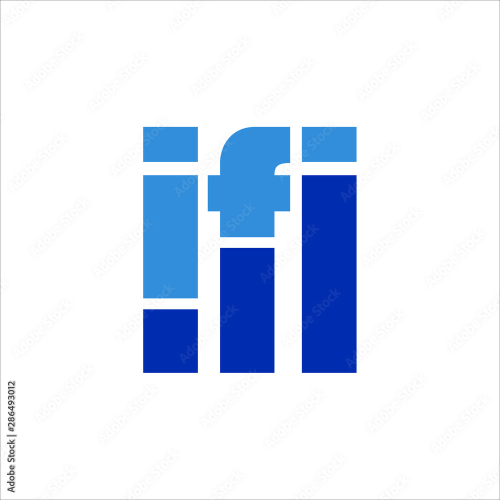Letter IFI Vector Logo. Business Bar Icon and Symbol. Eps 10. Stock ...