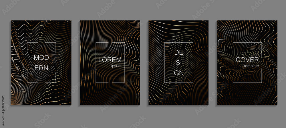 Set of luxury cover templates. Vector cover design for placards ...