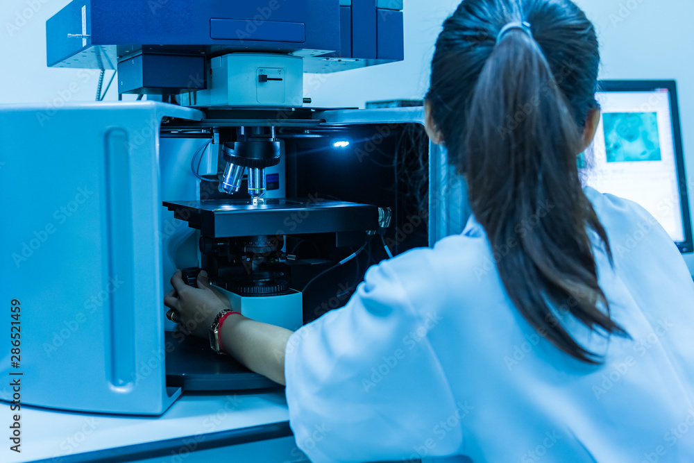 Asian scientist working in the lab,Experiment for customer,Using the ...