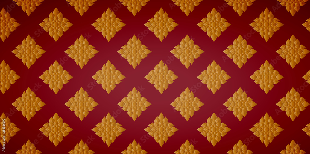 luxury damask Thai vintage retro royal background backdrop for Thailand ...