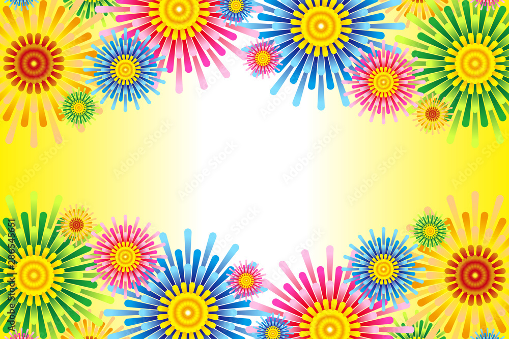 花火のボーダーのクリップアート