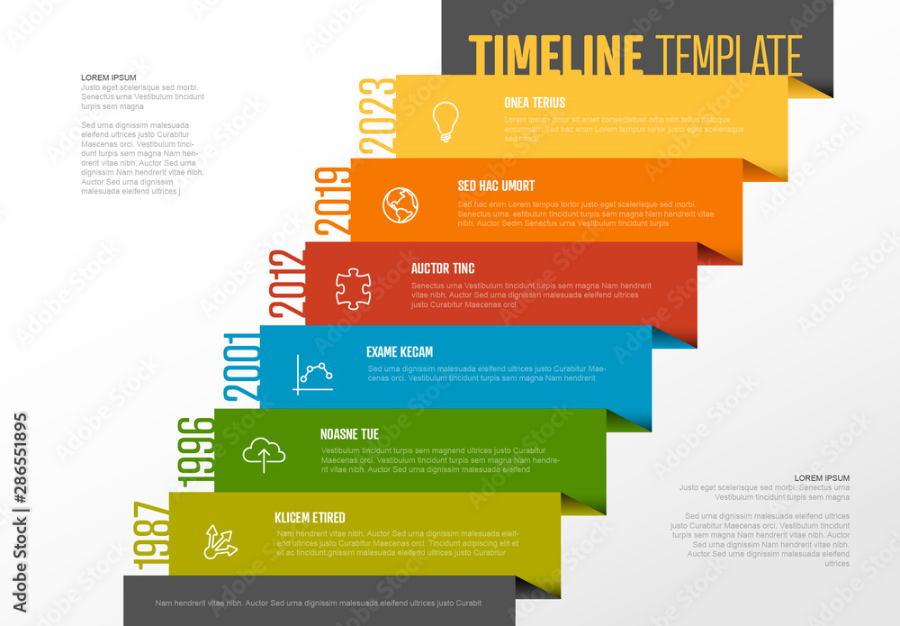 Timeline Stairs Infographic Layout Stock Template | Adobe Stock