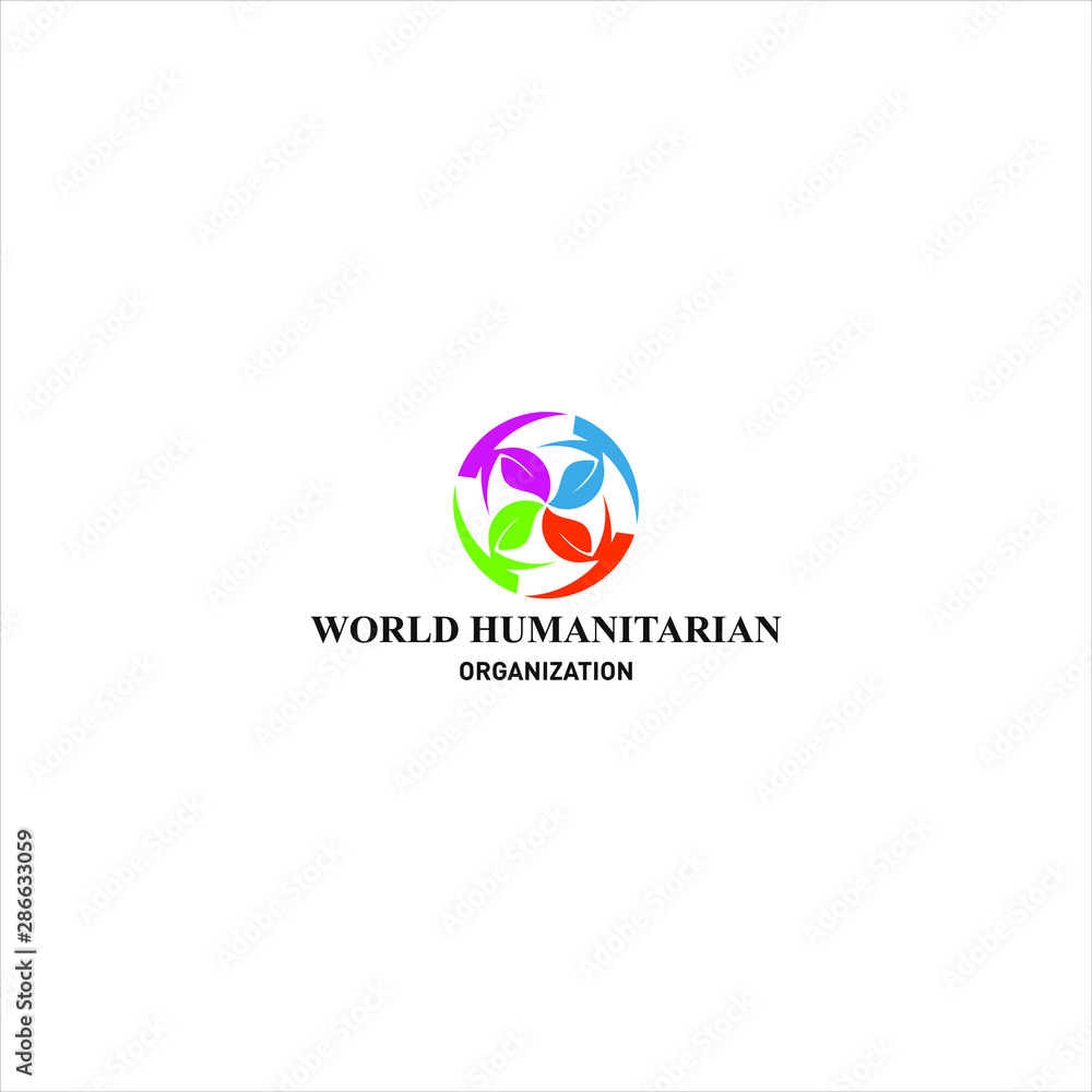 humanitarian logo design concept template Stock Vector | Adobe Stock