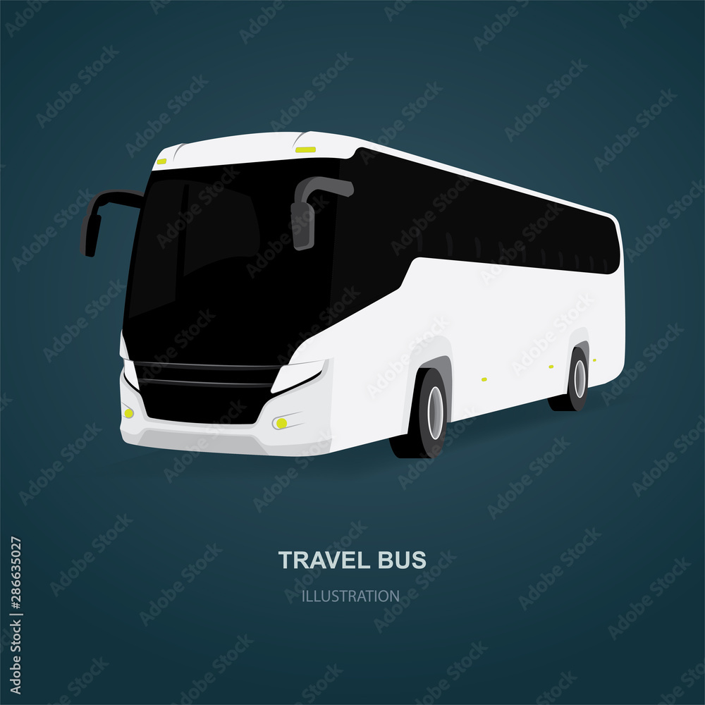 Bus. City bus. Coach. Realistic bus vector illustration. Stock Vector ...