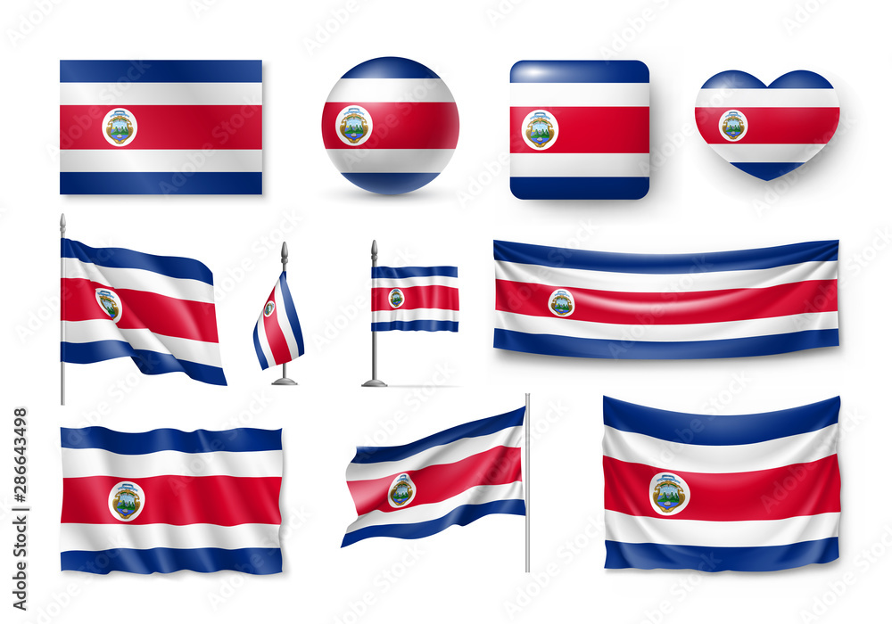 Various Flags Of Costa Rica Independent Country Realistic Waving various-flags-of-costa-rica-independent-country-realistic-waving