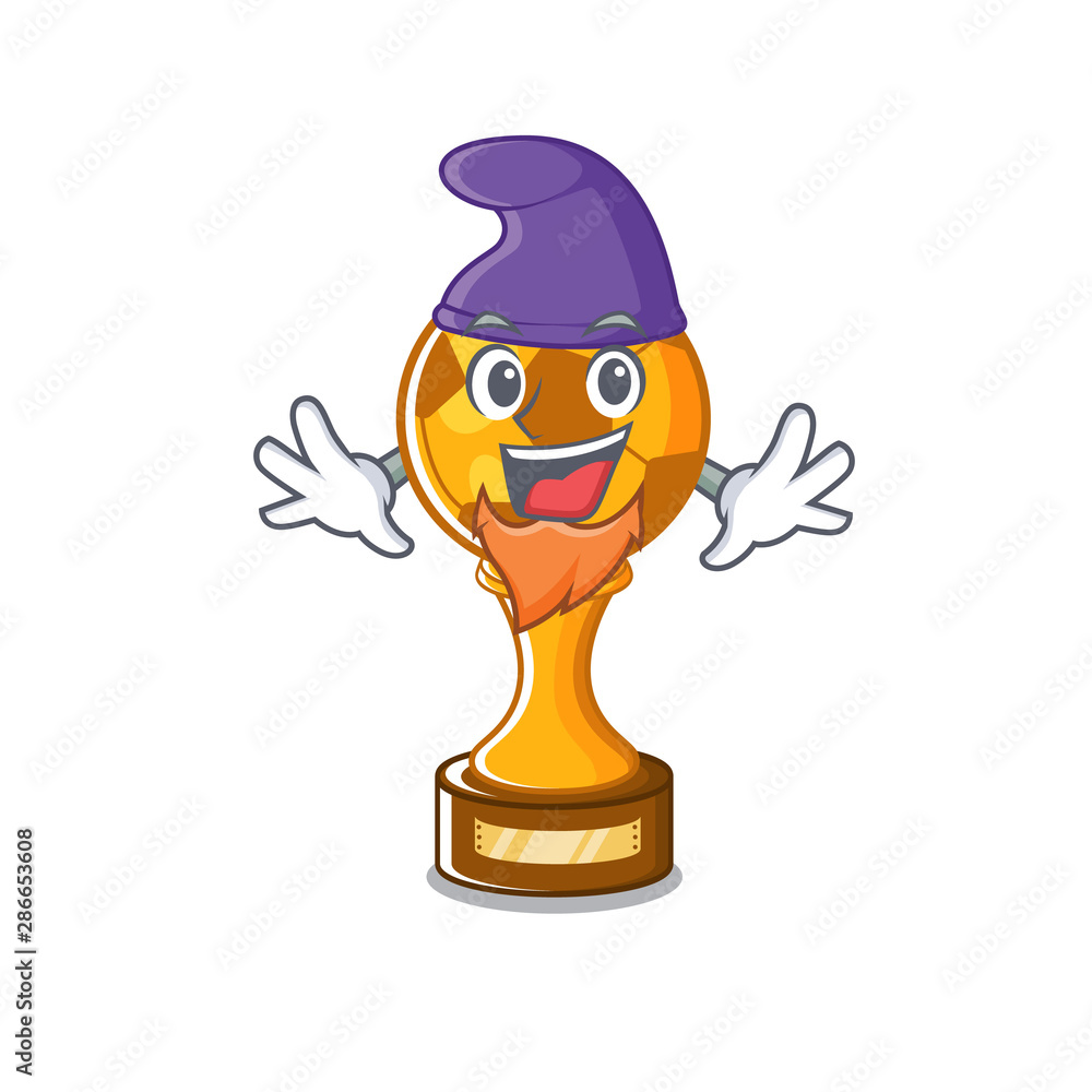 Elf soccer trophy isolated with the cartoon Stock Vector | Adobe Stock