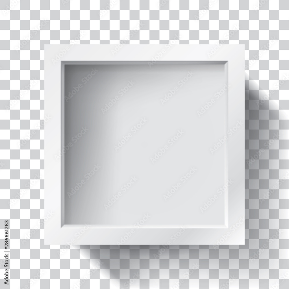Realistic empty frame on transparent background, border for your ...