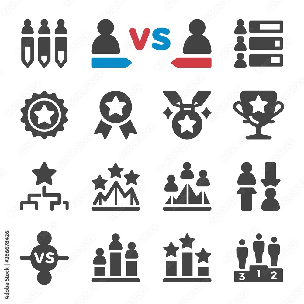 competition and challenge icon set,vector and illustration Stock Vector ...