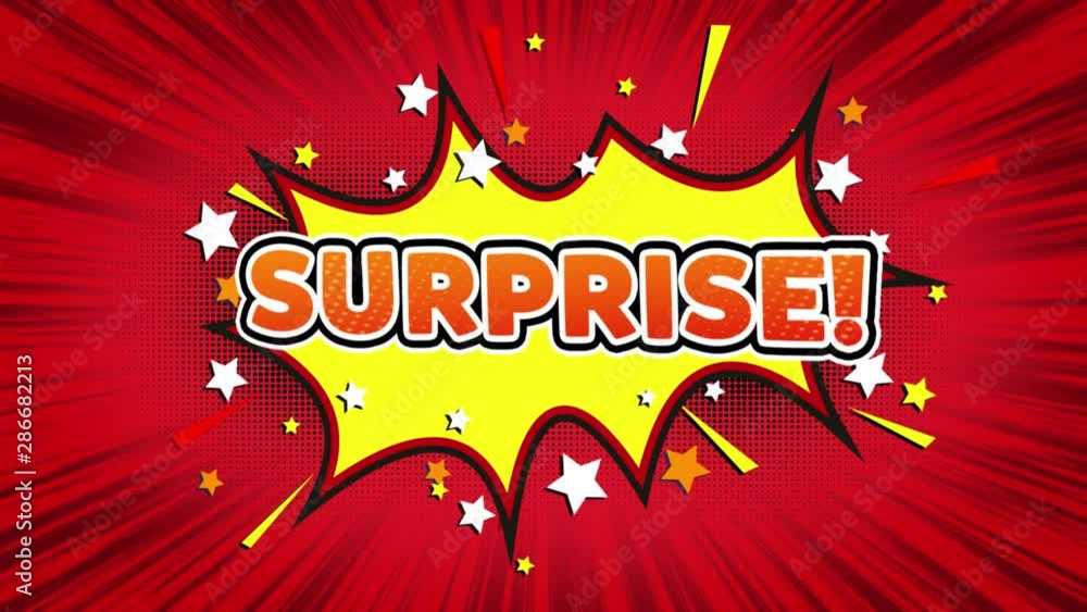 Surprise! Text Pop Art Style Expression. Retro Comic Bubble Expression ...