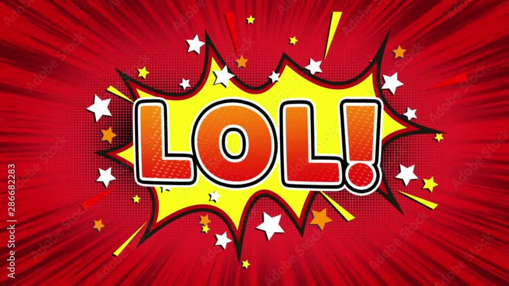 LoL! Text Pop Art Style Expression. Retro Comic Bubble Expression ...