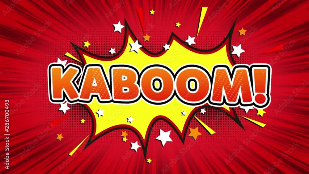 KaBoom! Text Pop Art Style Expression. Retro Comic Bubble Expression ...
