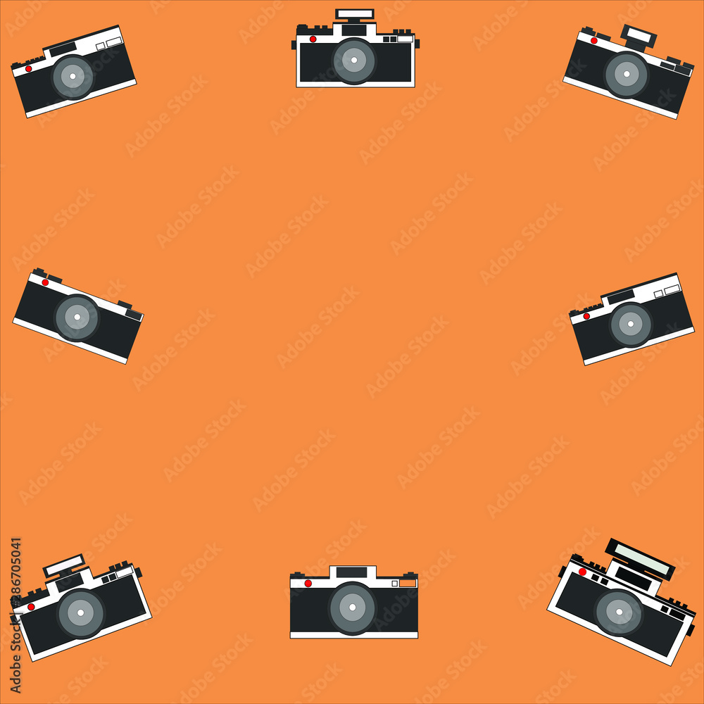 Vector background color of the camera on the back of the image Stock ...