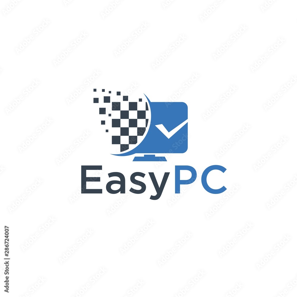 logo Easy pc Stock Vector | Adobe Stock