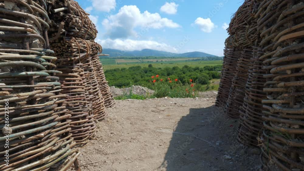 The restored scenery of the military trenches of the Crimean War ...