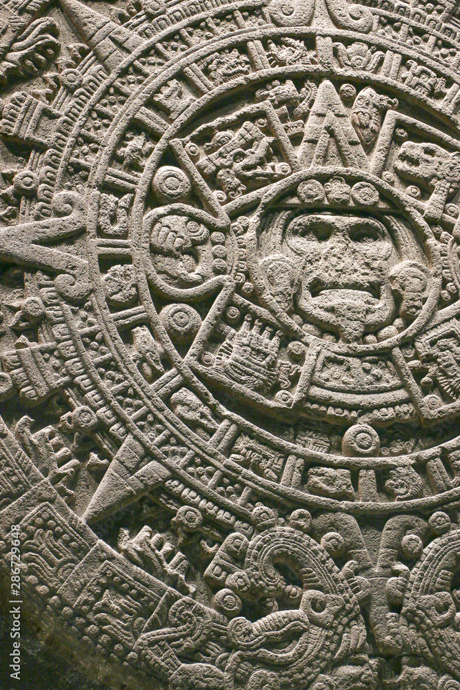 Calendario azteca a detalle Stock Photo | Adobe Stock
