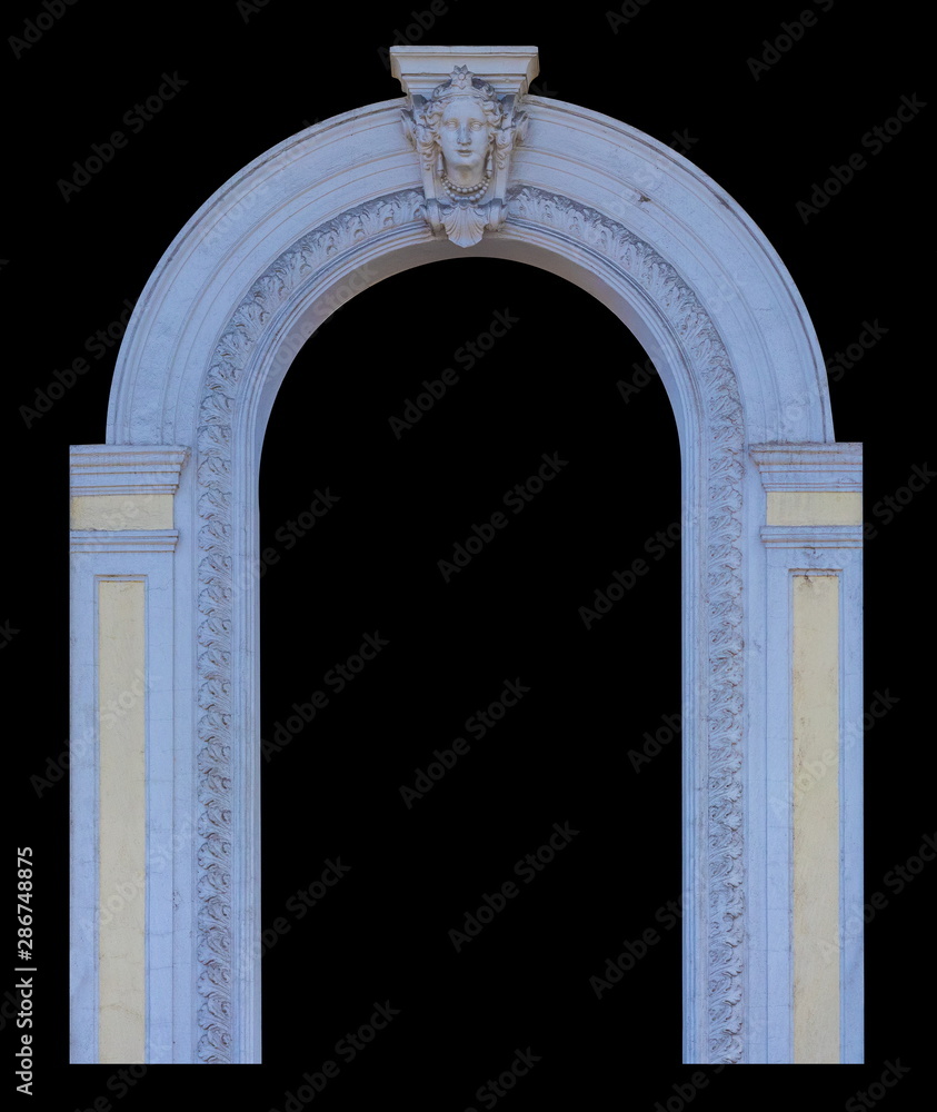 Elements of architectural decorations of buildings, balconies and ...