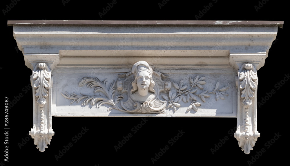 Foto de Elements of architectural decorations of buildings, gypsum ...