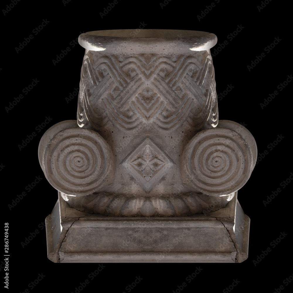 Elements of architectural decoration of buildings, columns, patterns ...