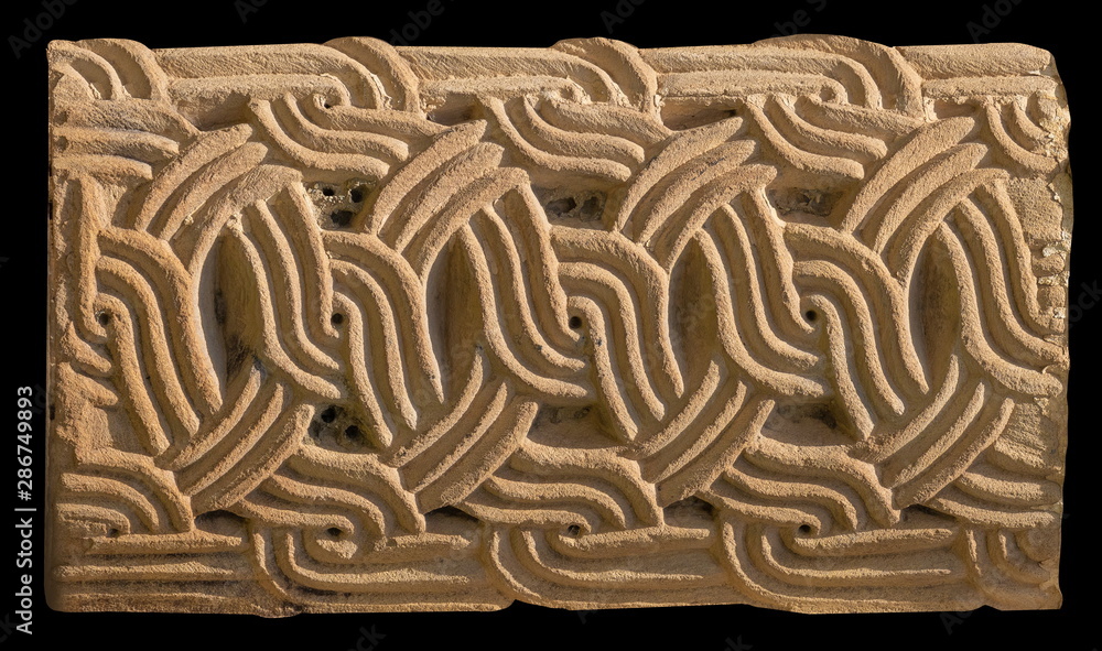 Elements of architectural decorations of buildings, columns and tops ...