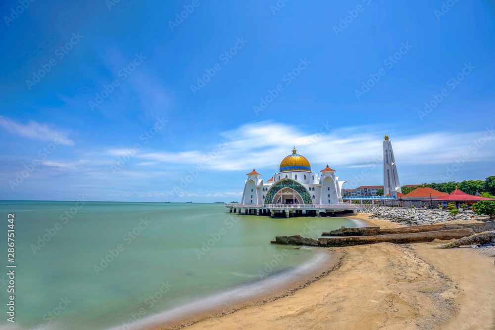 Poster Malacca Straits Mosque (Masjid Selat Melaka), Malacca, Malaysia ...