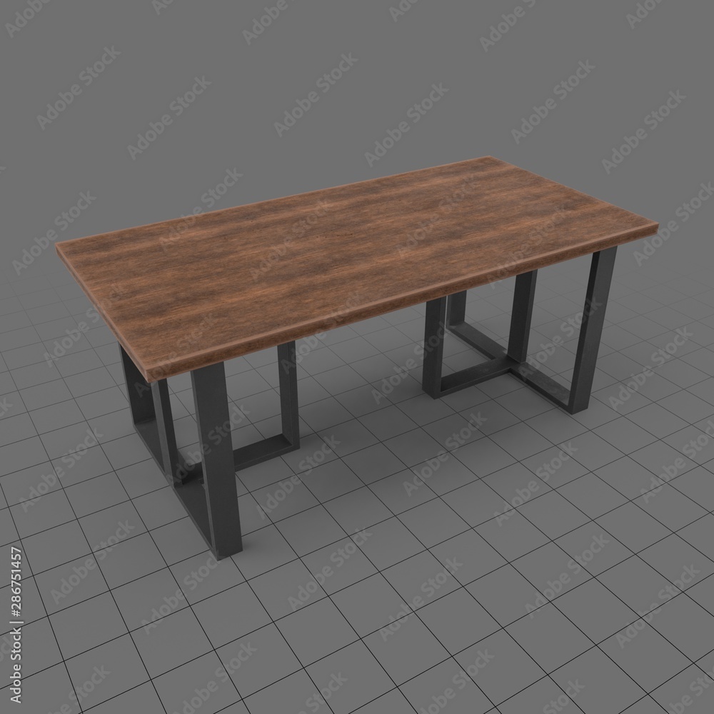 Modern dining table Stock 3D asset | Adobe Stock