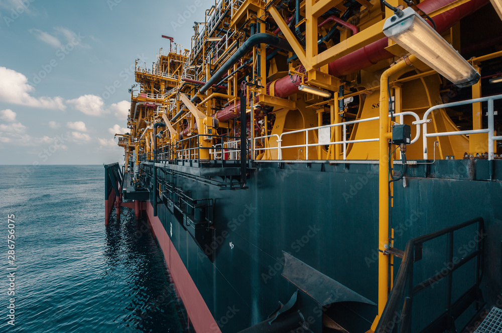 Side view of FPSO vessel Stock Photo | Adobe Stock