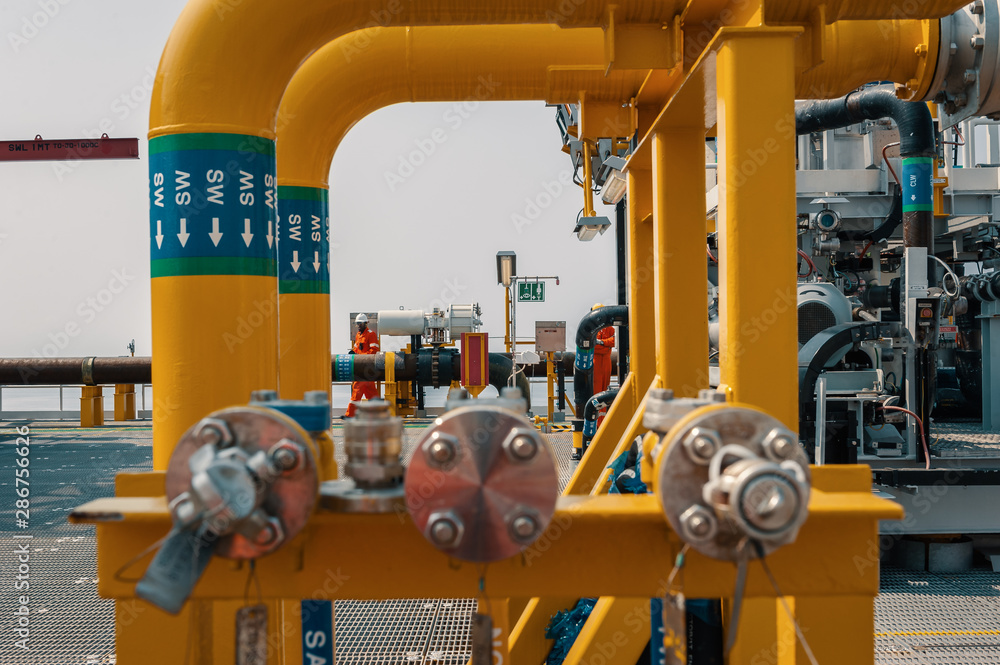 Front view of FPSO vessel deck Stock Photo | Adobe Stock