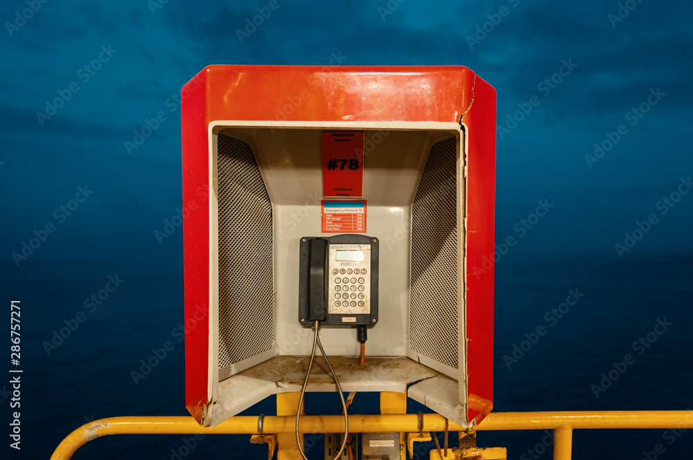 Telephone on offshore vessel Stock Photo | Adobe Stock
