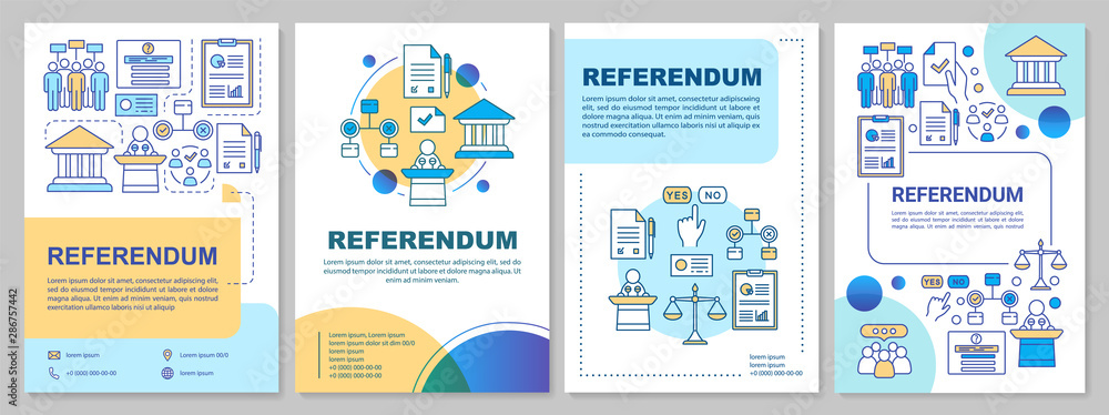 Referendum brochure template layout. Popular vote. Citizens ballot ...
