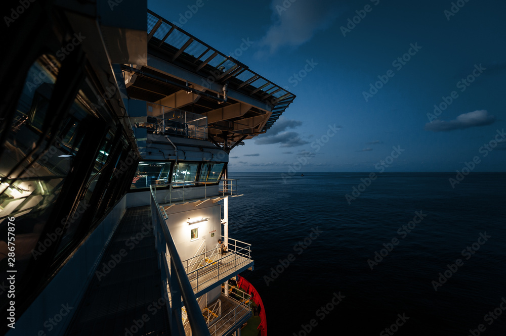 Side view of vessel at night Stock Photo | Adobe Stock