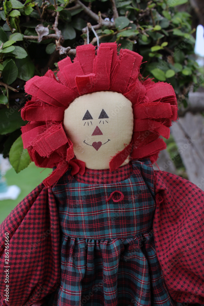 raggedy Anne doll sitting outside, Old Time Rag Doll, Ghost mystic doll ...