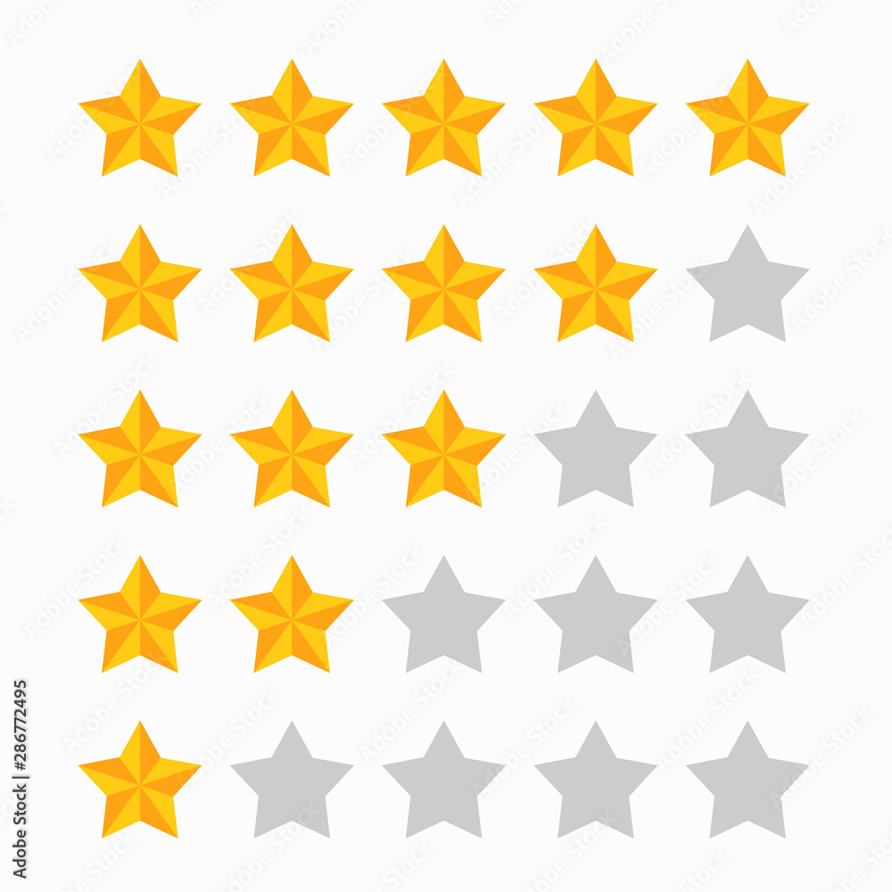 Classification Stars Rating Rate Score - Badge Flat Colors Design Icon ...