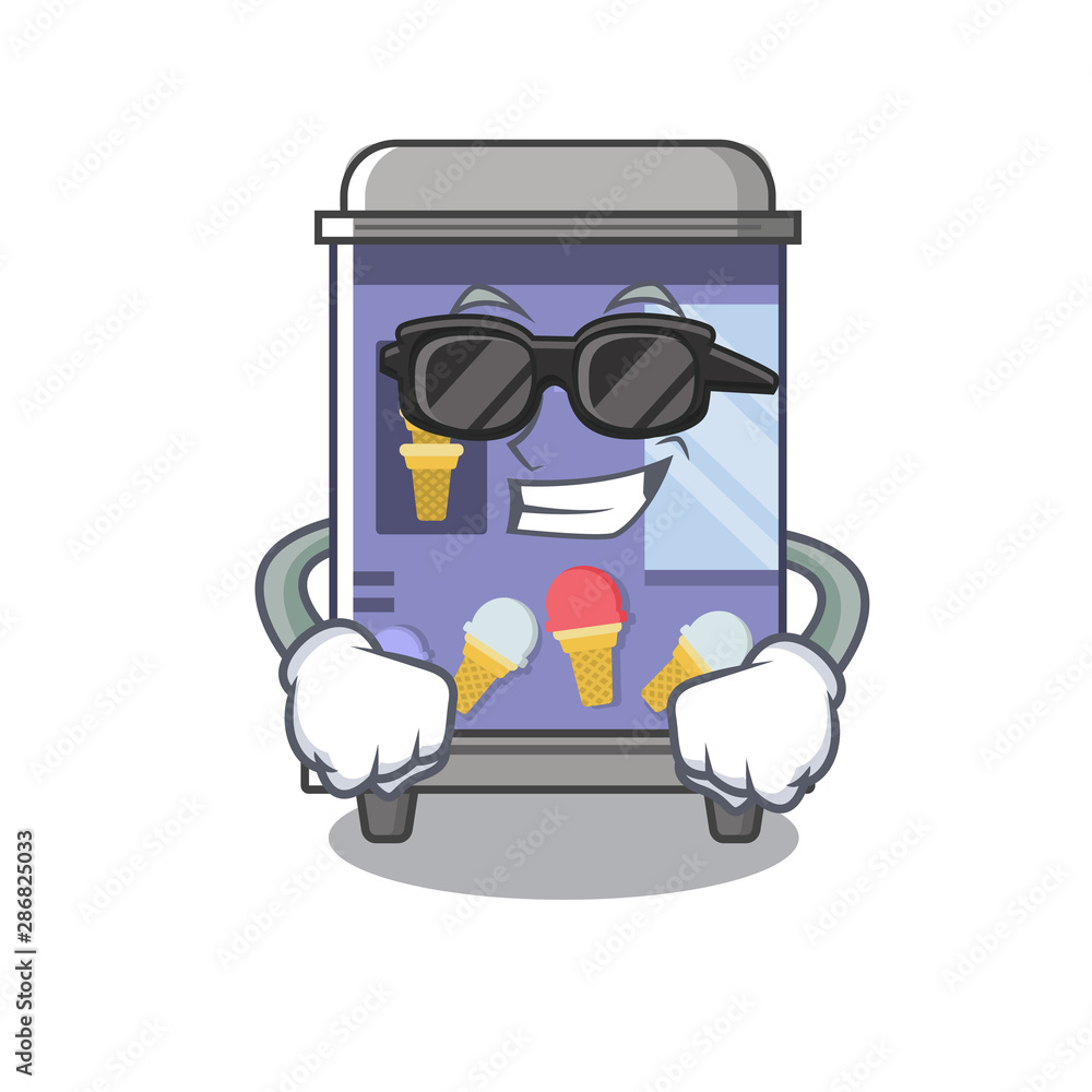 Super cool ice cream vending machine isolated the cartoon Stock Vector ...