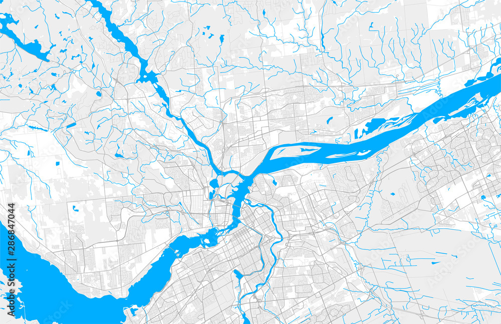 Fototapeta mapa świata dla dzieci Rich detailed vector map of Gatineau ...