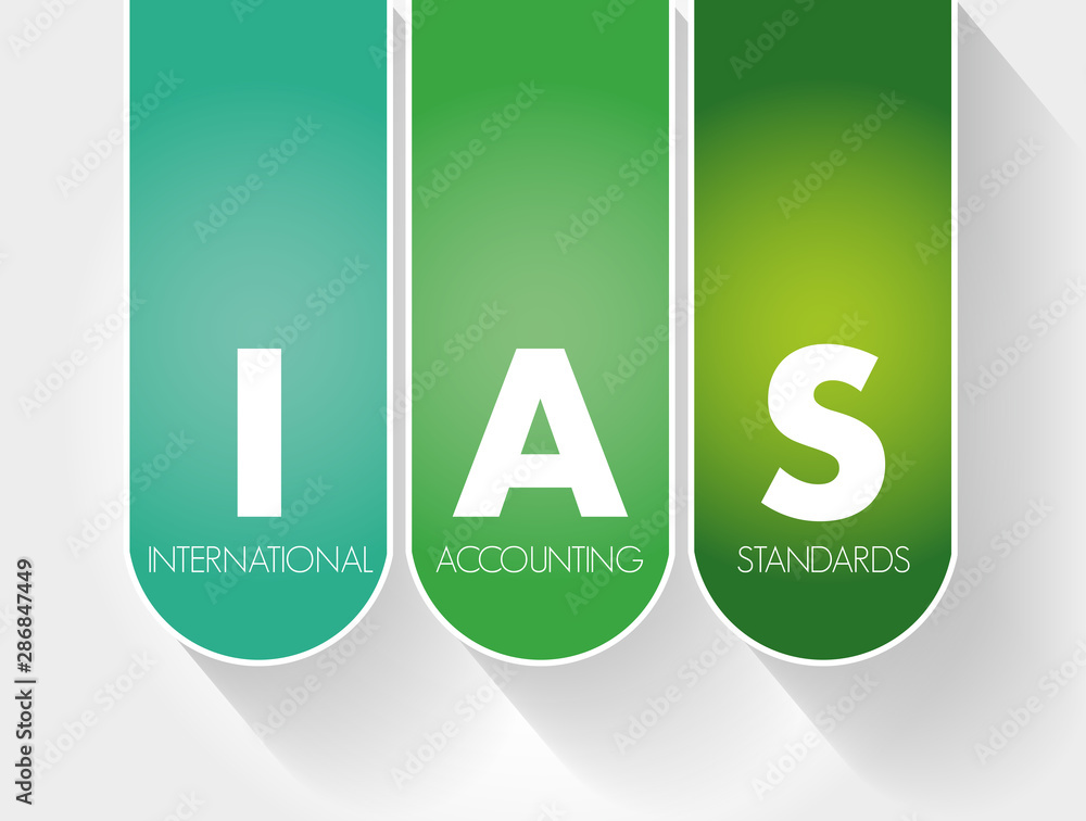 IAS - International Accounting Standards acronym, business concept ...