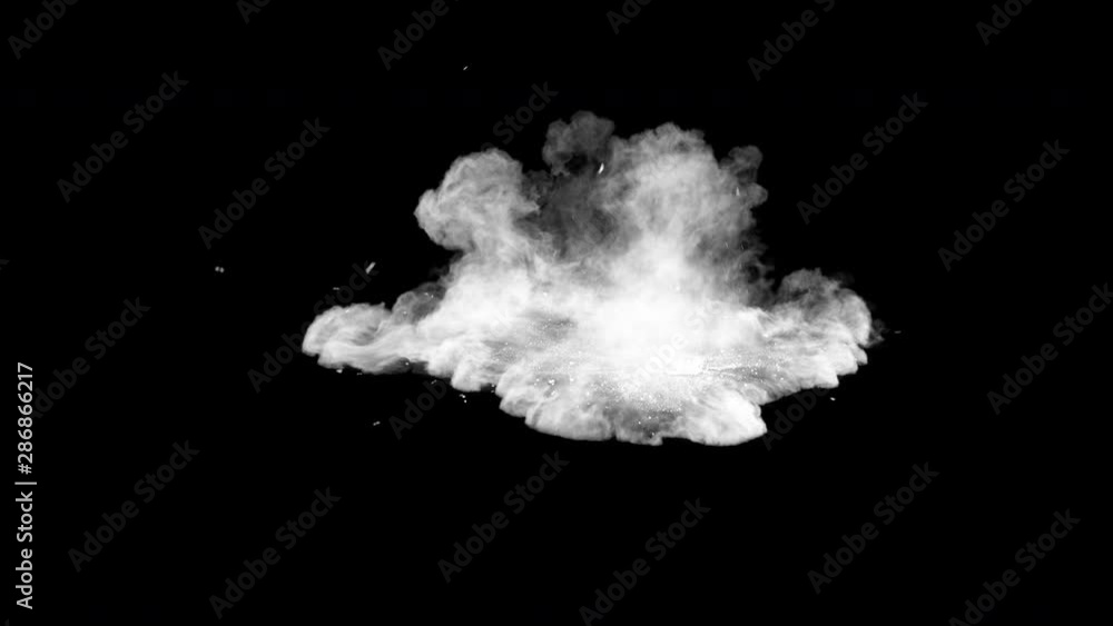 Bullet hits dry earth/mud/sand causing dusty burst and scattering of ...