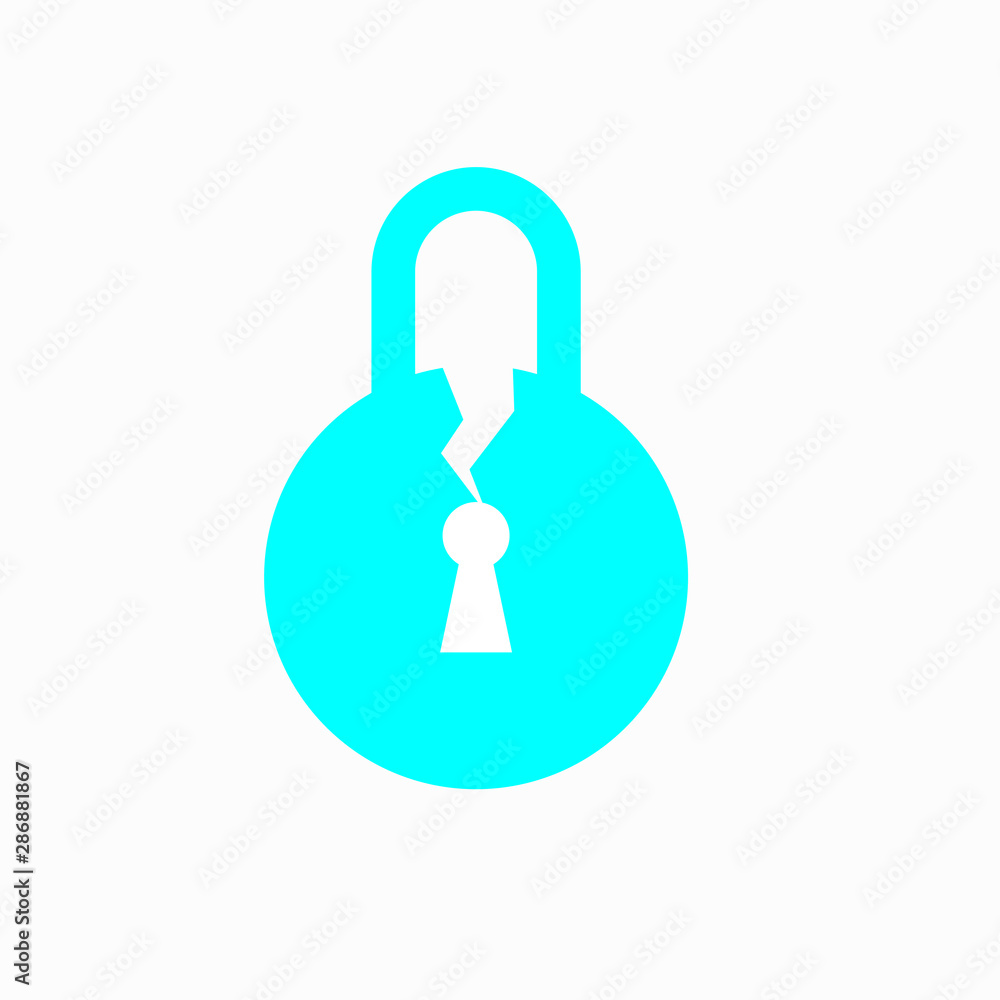 blue lock icon Stock Vector | Adobe Stock