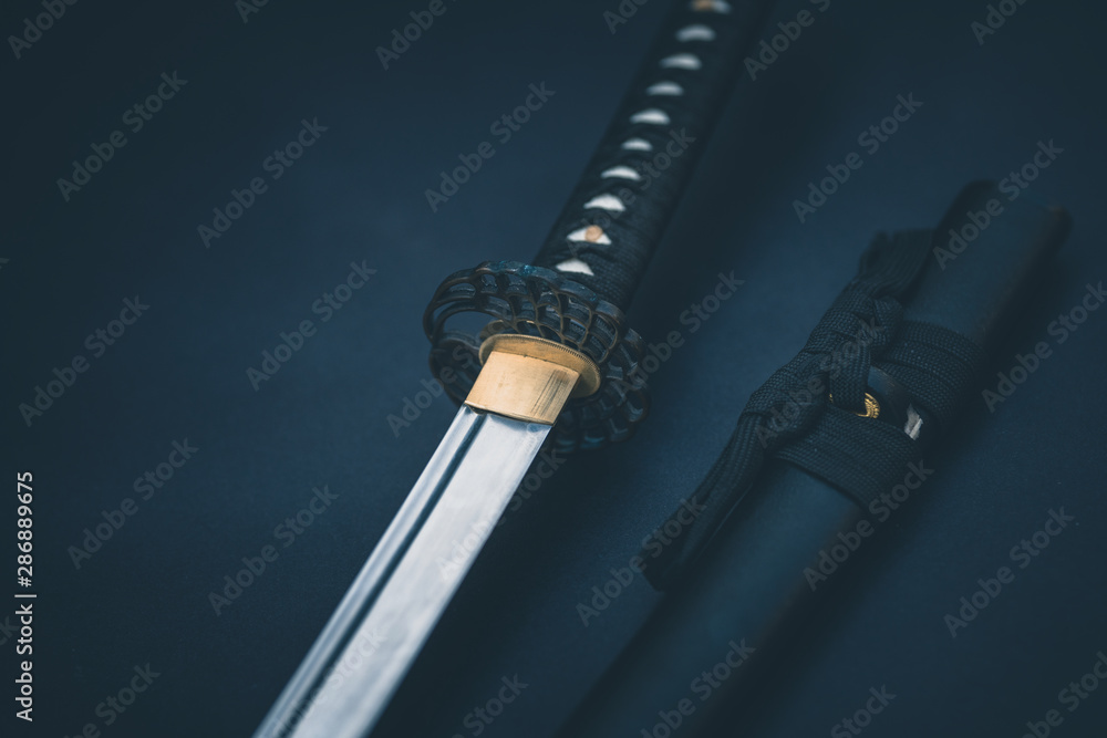 Katana traditional Japanese sword Stock Photo | Adobe Stock