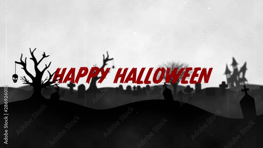 Halloween Scene With Titles Stock Template | Adobe Stock