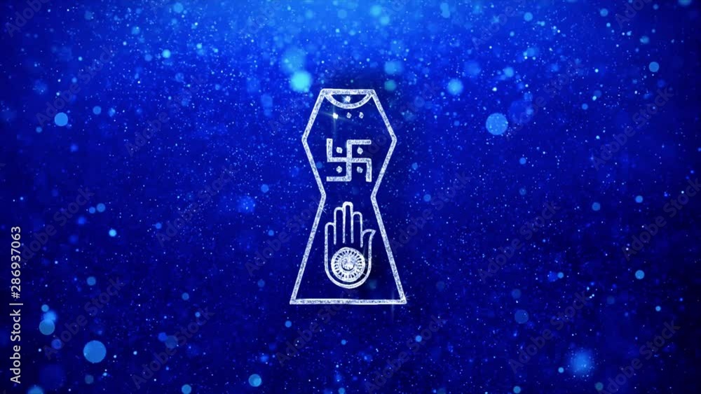 Jain hand. Ahimsa Indian, jainisms, hindu religious Icon White Blinking ...