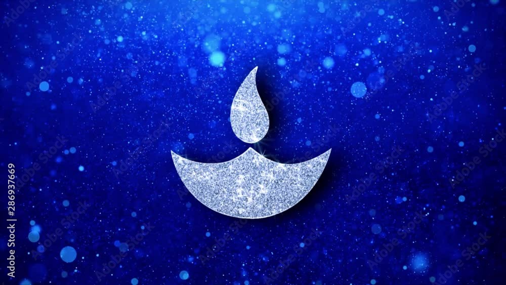 Diwali, diwali diya, diwali lamp, diya Icon White Blinking Glitter ...