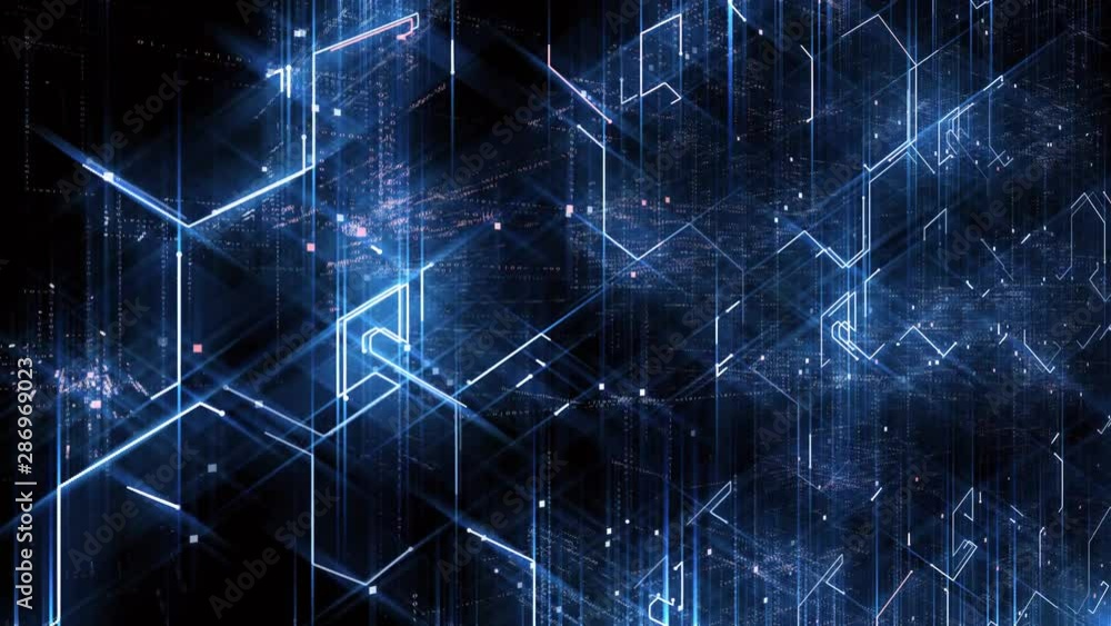 4k Blockchain AI cpu chip processor Artificial Intelligence circuit tag cloud;binary computer ...