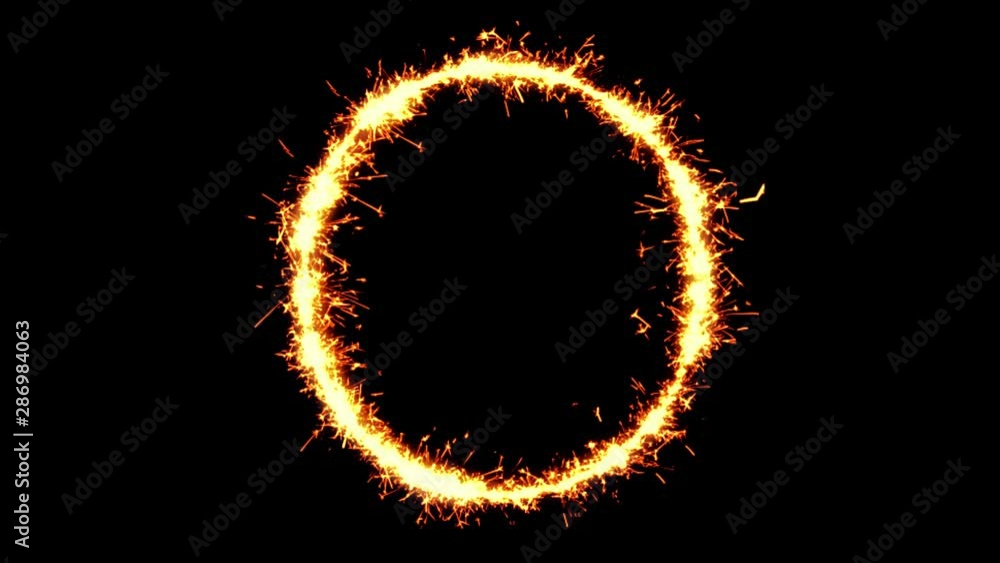 Alphabet O Text Sparkler Writing With Glitter Sparks Particles Firework ...