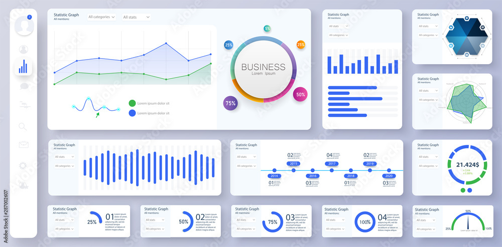 Dashboard, great design for any site purposes. Business infographic ... Dashboard, great design for any site purposes. Business infographic ...