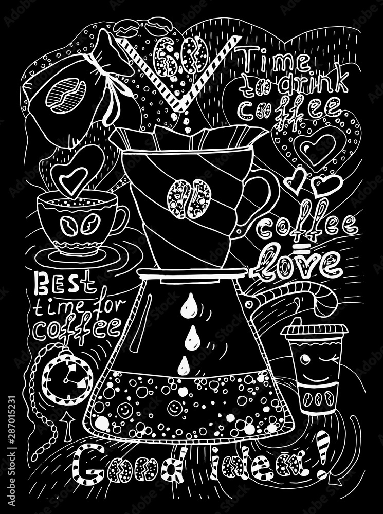 An alternative way to brew coffee through a paper filter, pouver ...