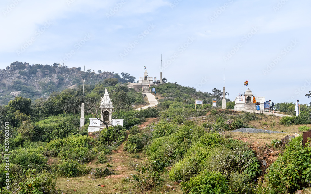 Shikharji Jain Temple area on Parasnath Hill Range. Scenic Landscape ...