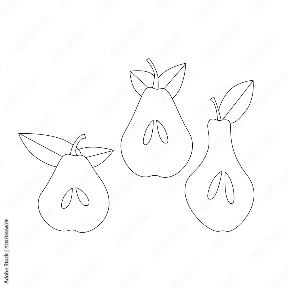 Pear Colouring Pages