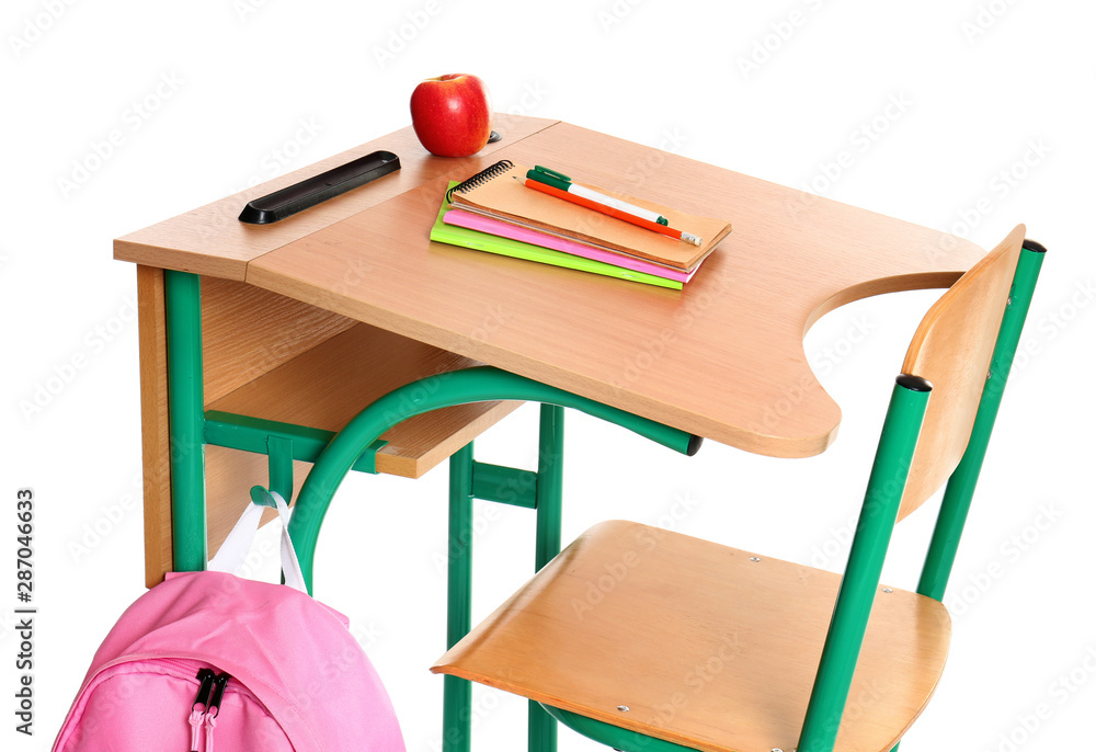 Kids Working At School Desk