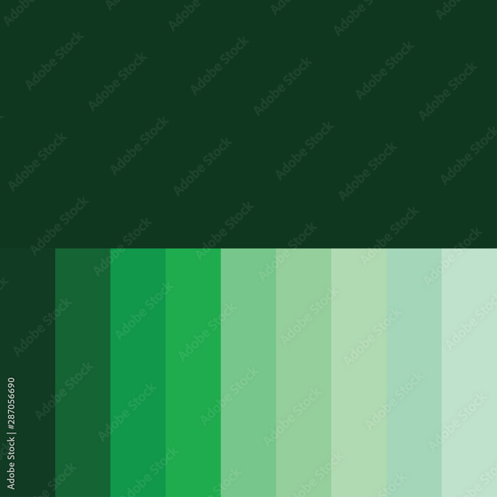 Green color palette vector illustration Stock Vector | Adobe Stock